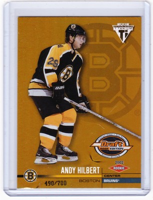 01-02 2001-02 TITANIUM DRAFT DAY EDITION ANDY HILBERT ROOKIE /780 110 ...