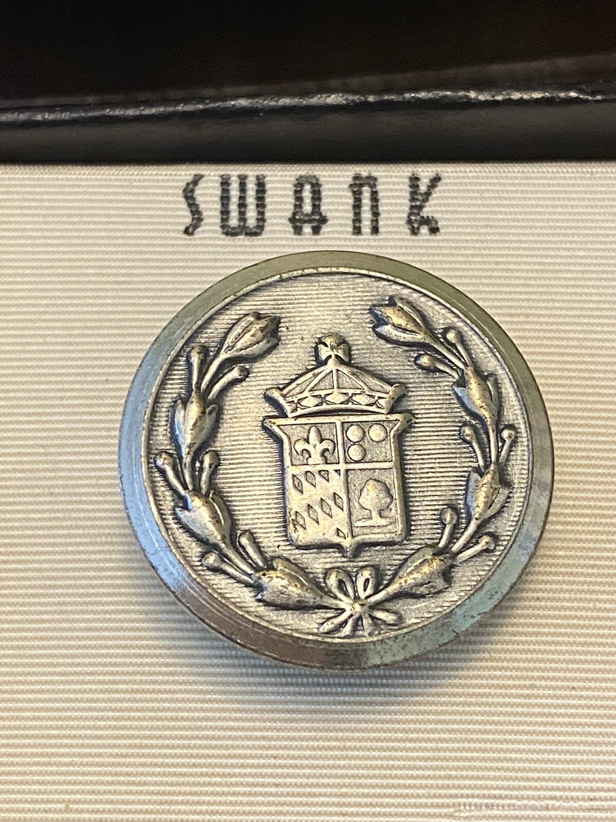 Vtg Swank Medallion Coat Of Arms Clip On Lapel Tie | eBay