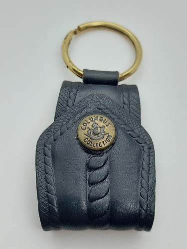 Columbus Collection, old leather pendant, vintage keychains ! | eBay