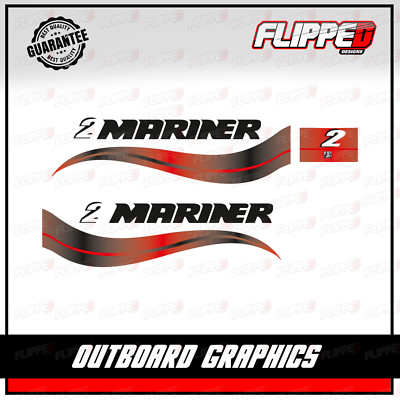 Mariner 2 HP Outboard Decals Graphics Sticker Kit Engine Motor | eBay