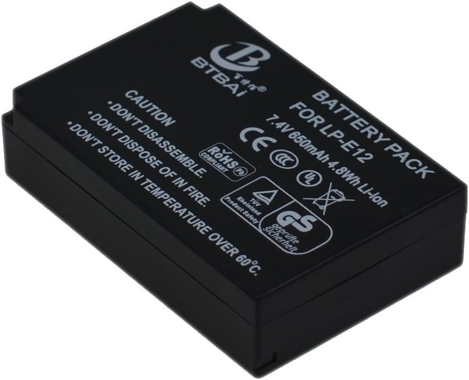 LP-E12 Camera Battery+Charger USB Single LC-E12 NB-E12 6760B002 EOS M ...