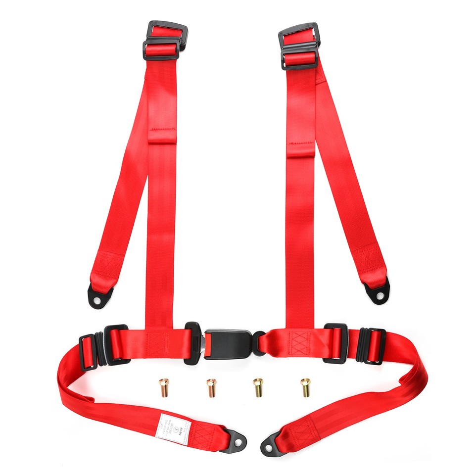 2'' 4 Point Racing Safety Harness Ultra Heavy Duty Seat Belt RED ...