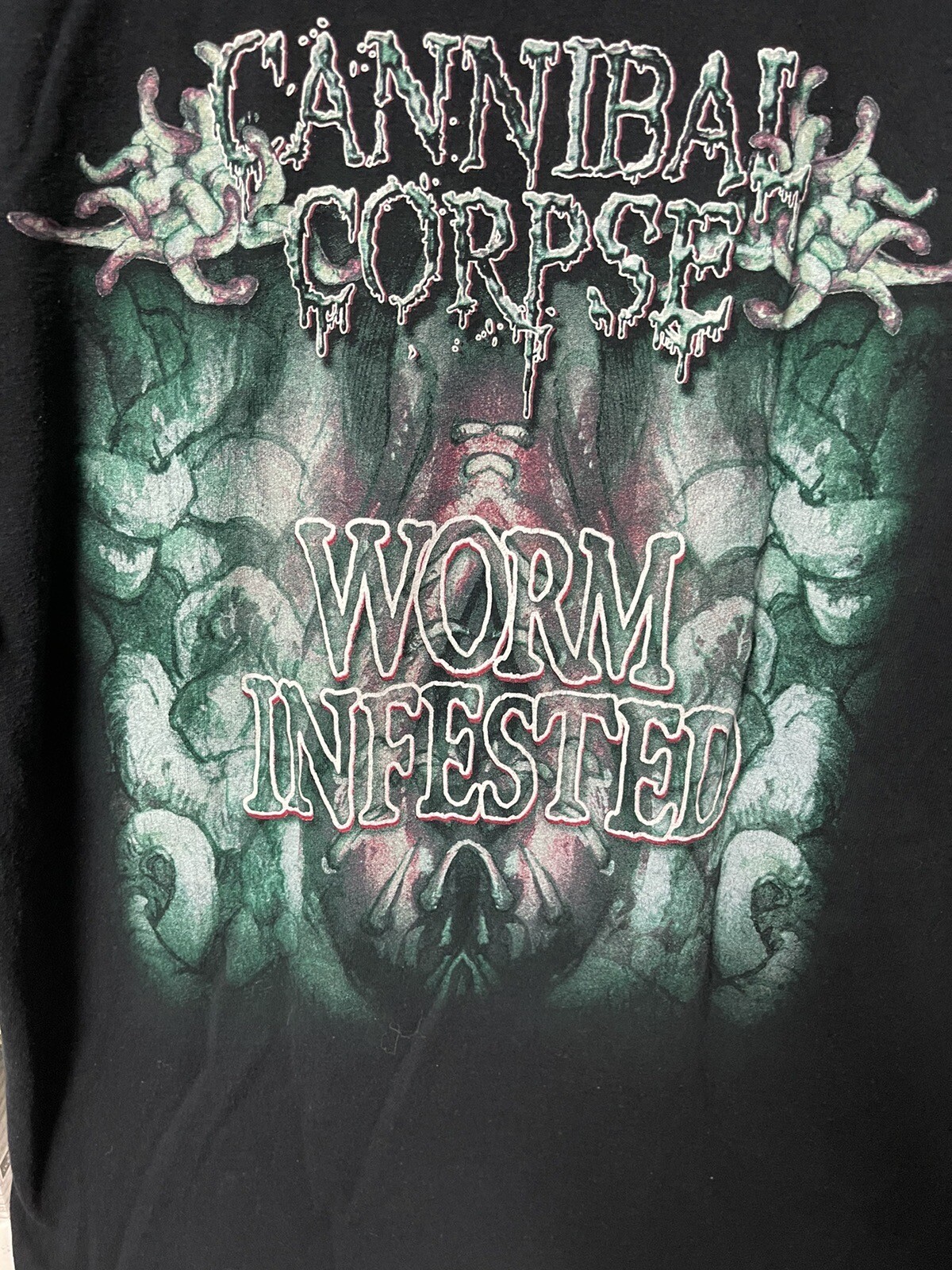 Vintage 2002 Cannibal Corpse Worm Infested T-Shirt Gr… - Gem