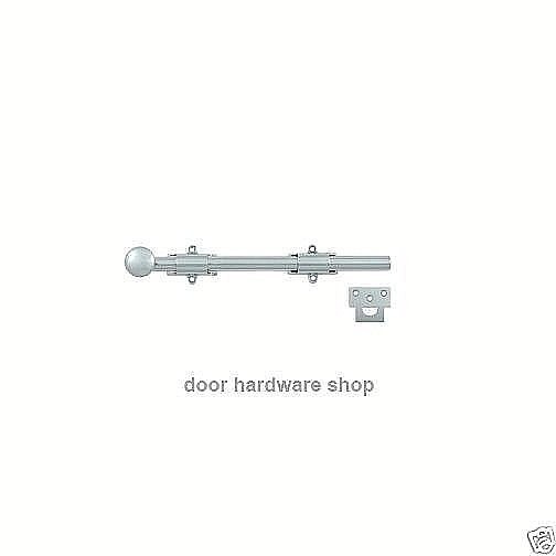 Polished Chrome 8 inch Surface Bolt Door Bolt strike Solid Brass ...