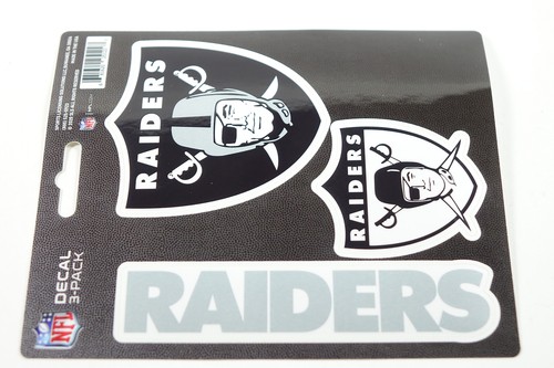 NFL Oakland Raiders Team Decal, 3-Pack , Black | eBay