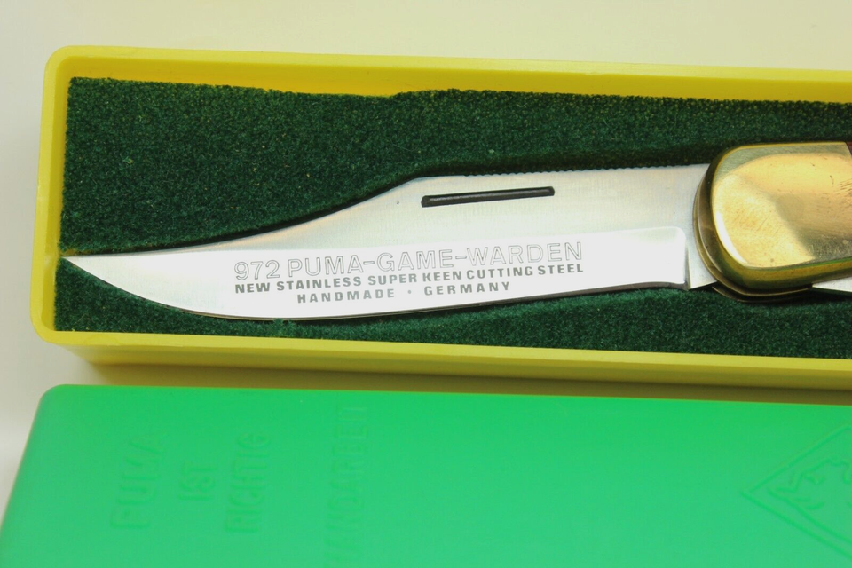 PUMA GAME WARDEN 972 TWO BLADE FOLDING POCKET KNIFE - ( HANDMADE IN ...