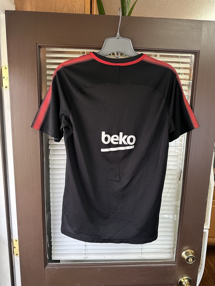 Authentic Nike 2018-2019 FC Barcelona Black Training Top Soccer Jersey ...