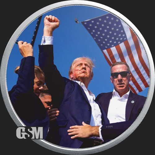 2024 1OZ TRUMP FIGHT ROUND - .999 Pure - COLORIZED COLLECTOR PROOF ...