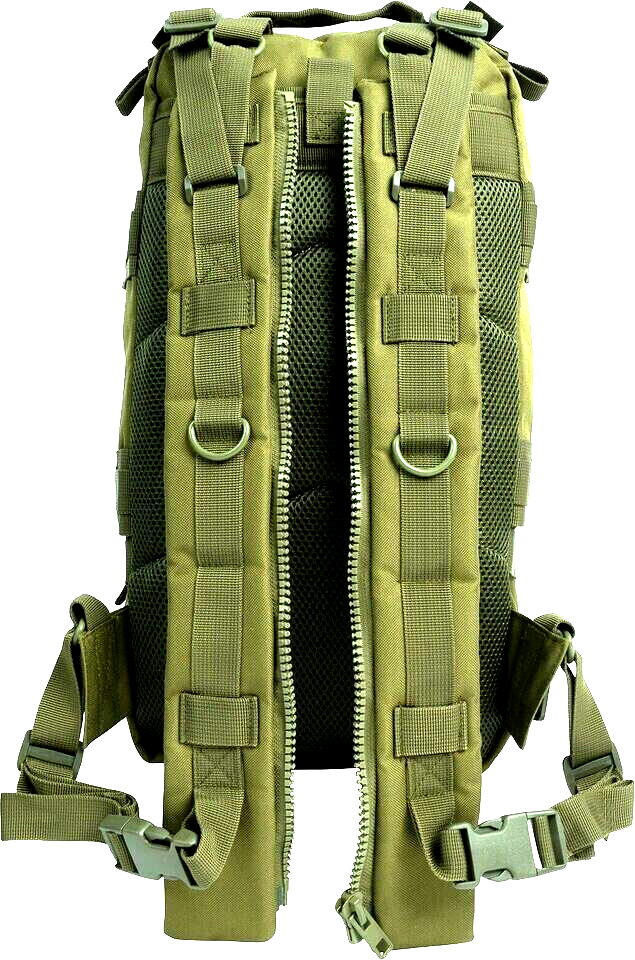 Tactical green assault backpack suitable for hiking, camping and ...