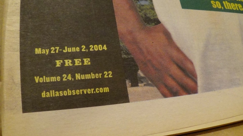 Dallas Observer Magazine May 2004 Cowboys Fair Park Rangers KEGL The ...