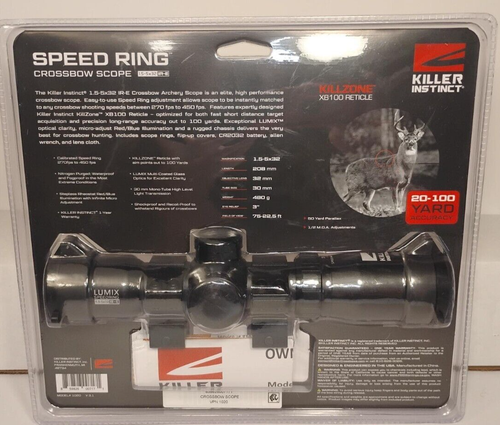 Killer Instinct 1020 Lumix Speed Ring Crossbow Archery Scope for sale ...