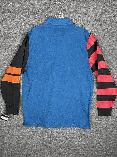 Cross Colours Men’s Multi Panel Rugby Shirt Long Sleeve Colorblock Size ...