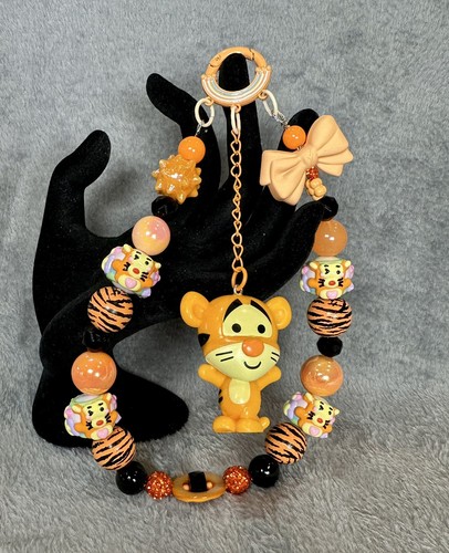 Cute Handmade Cell Phone Strap | Disney Tigger | Hand-Painted Beads ...