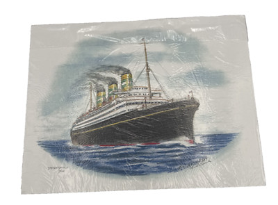 Original Art Work.. ss STATENDAM 2… Ocean Liner.. Holland American Line ...
