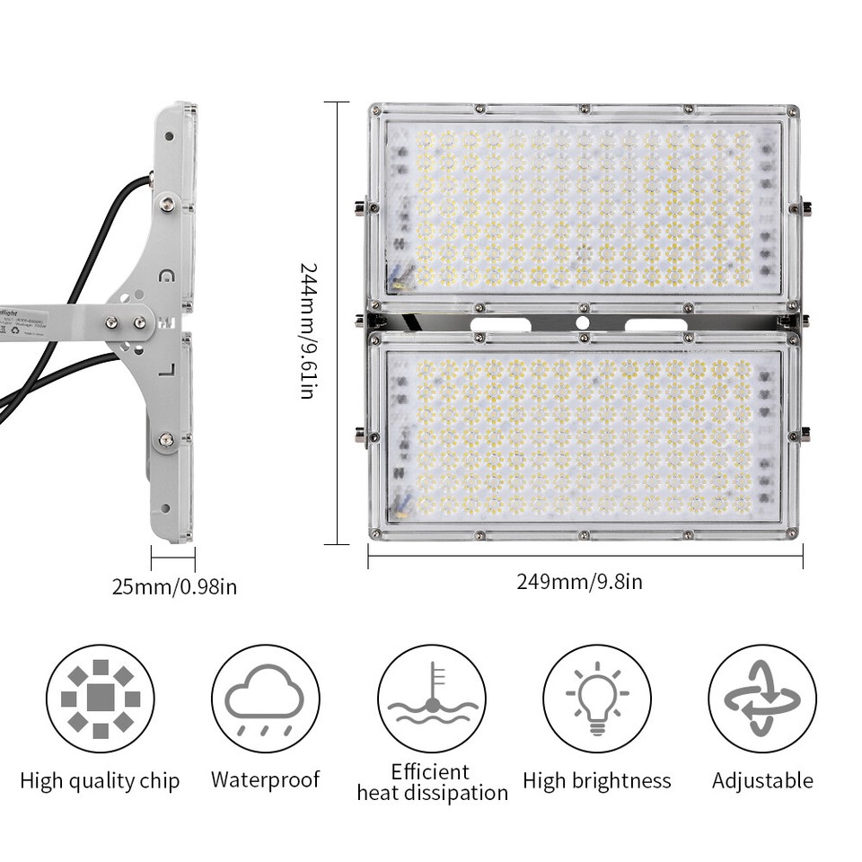 10x 200W LED Flood Light Spotlight Cool White Outdoor Garden Yard Lamp ...