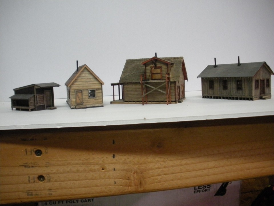 Four HO Scale Structures - Scratch Built | eBay