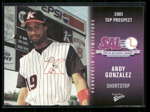 Andy Gonzalez 2003 South Atlantic League Top Prospect Set | eBay