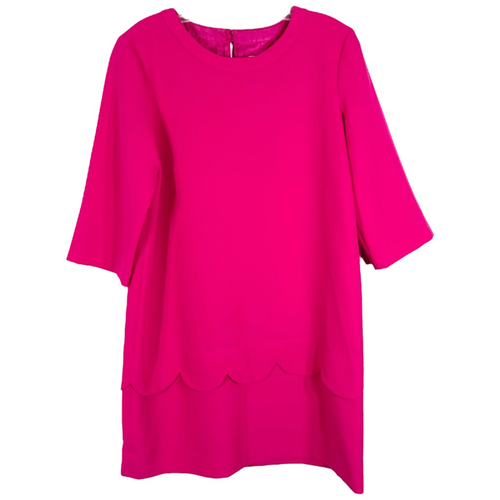 Kate Spade Size 6 Dress Hot Pink Shift Mini Scalloped Crew Lined ...