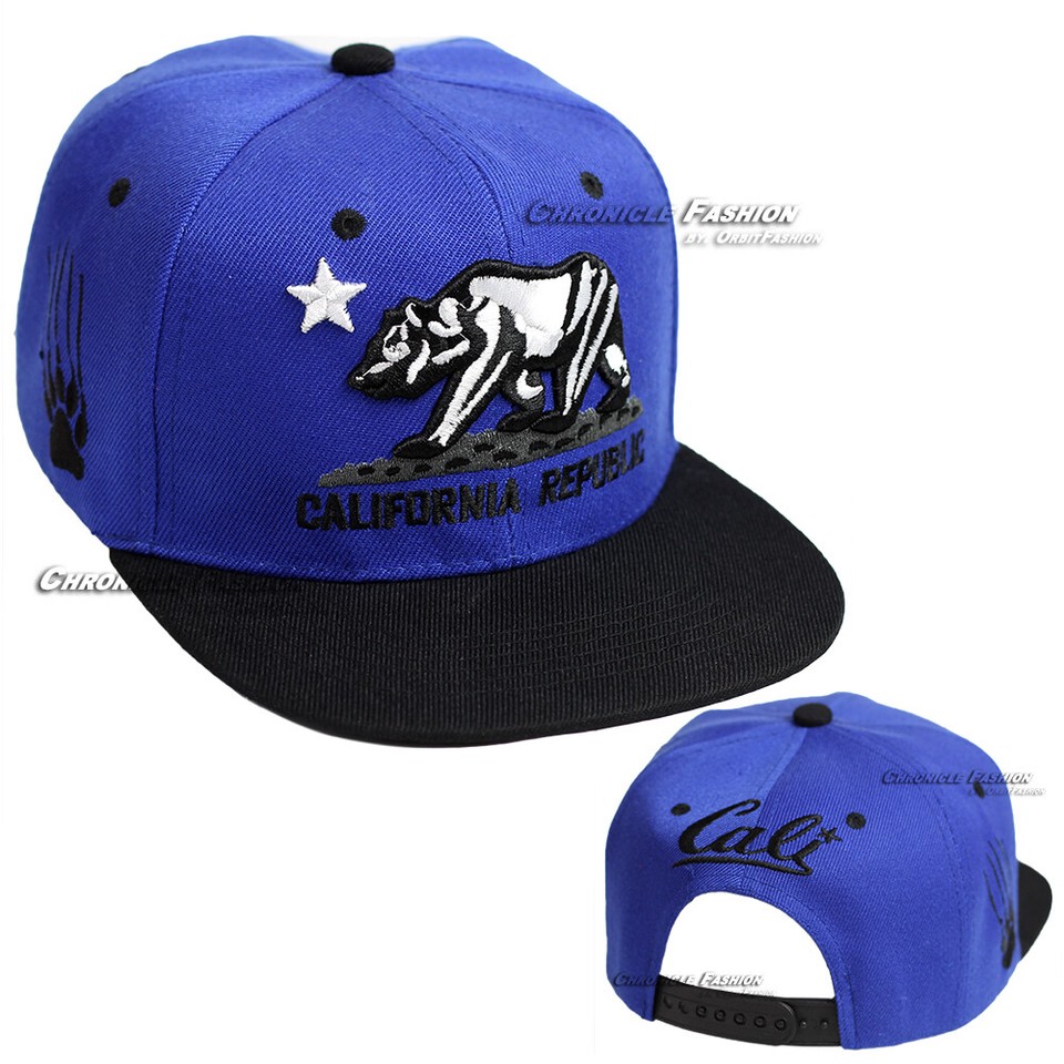 California Republic Baseball Cap Snapback Adjustable Hat Cali Hip Hop ...