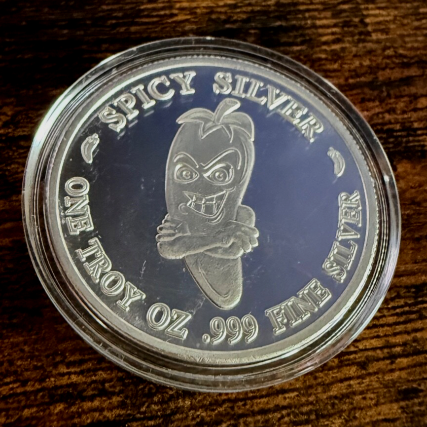 Spicy Silver - Mardi Gras Bead Magnet - Silver Coin - 1 Troy oz .999 ...