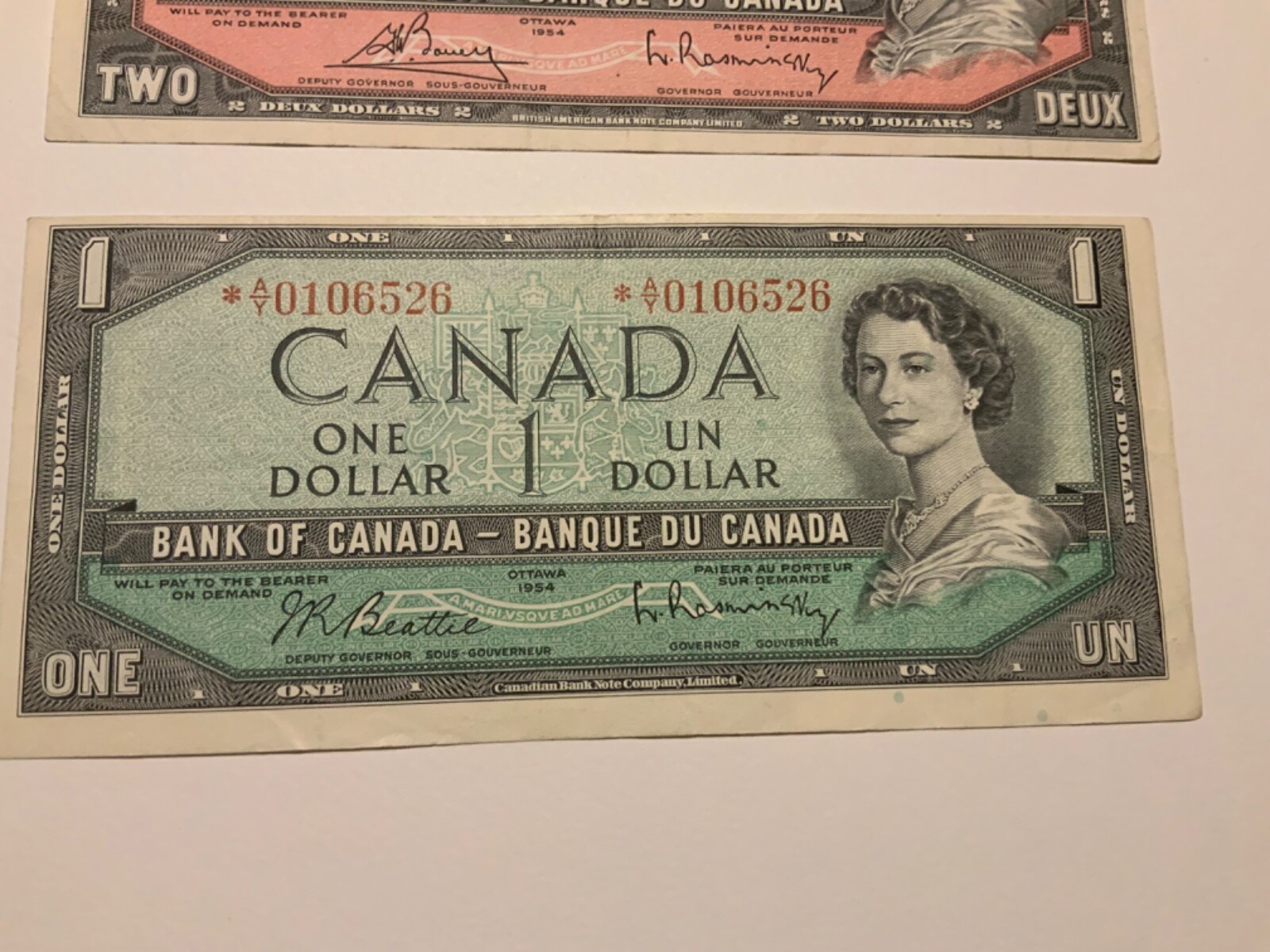 CANADA 1954 - RARE 1$ - 2$ - 5$ - 10$ , BANK OF CANADA * REPLACEMENT ...