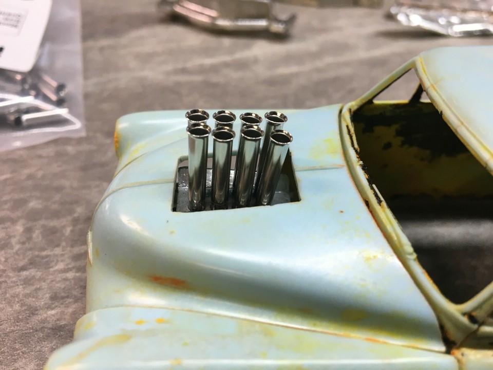 Set of 8 Metal Injector Stacks 1/25 scale - 15 MM long 3.2 MM Diameter ...