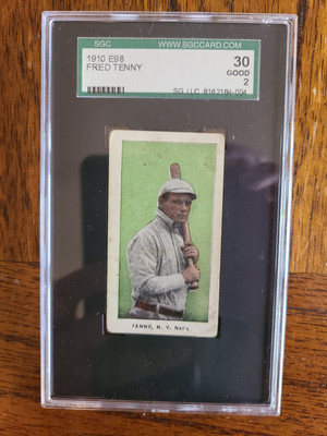1910 E98 Anonymous Fred Tenney (Tenny) GREEN SGC 2 | eBay