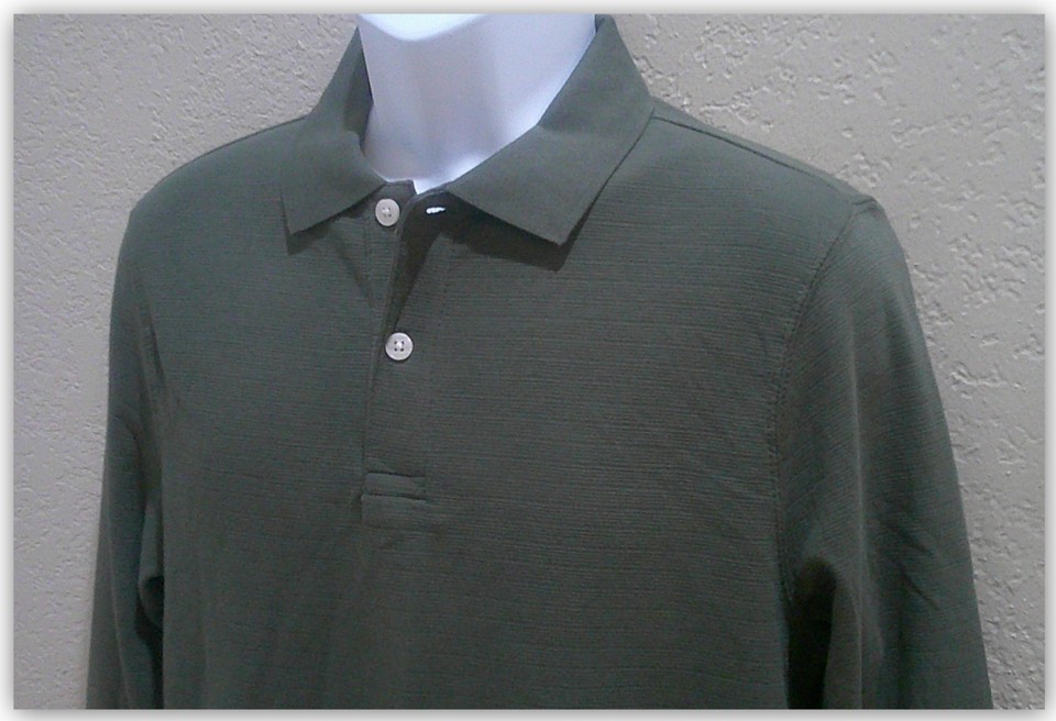 Men's Long Sleeve Polo Shirt Goodfellow color CHOICE Line texture ...