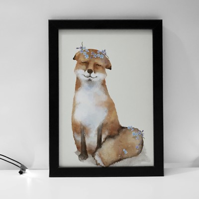 Fox A4 Print Nursery Kids Boys Girls Room Decor Kids Prints Animal ...