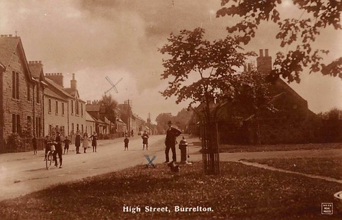 BURRELTON, SCOTLAND, HIGH STREET, POST OFFICE, PEOPLE, REAL PHOTO PC c ...