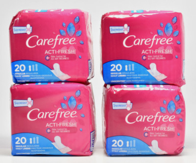 Carefree Acti-Fresh REGULAR Unscented Daily Liners Women's 20 liners ...