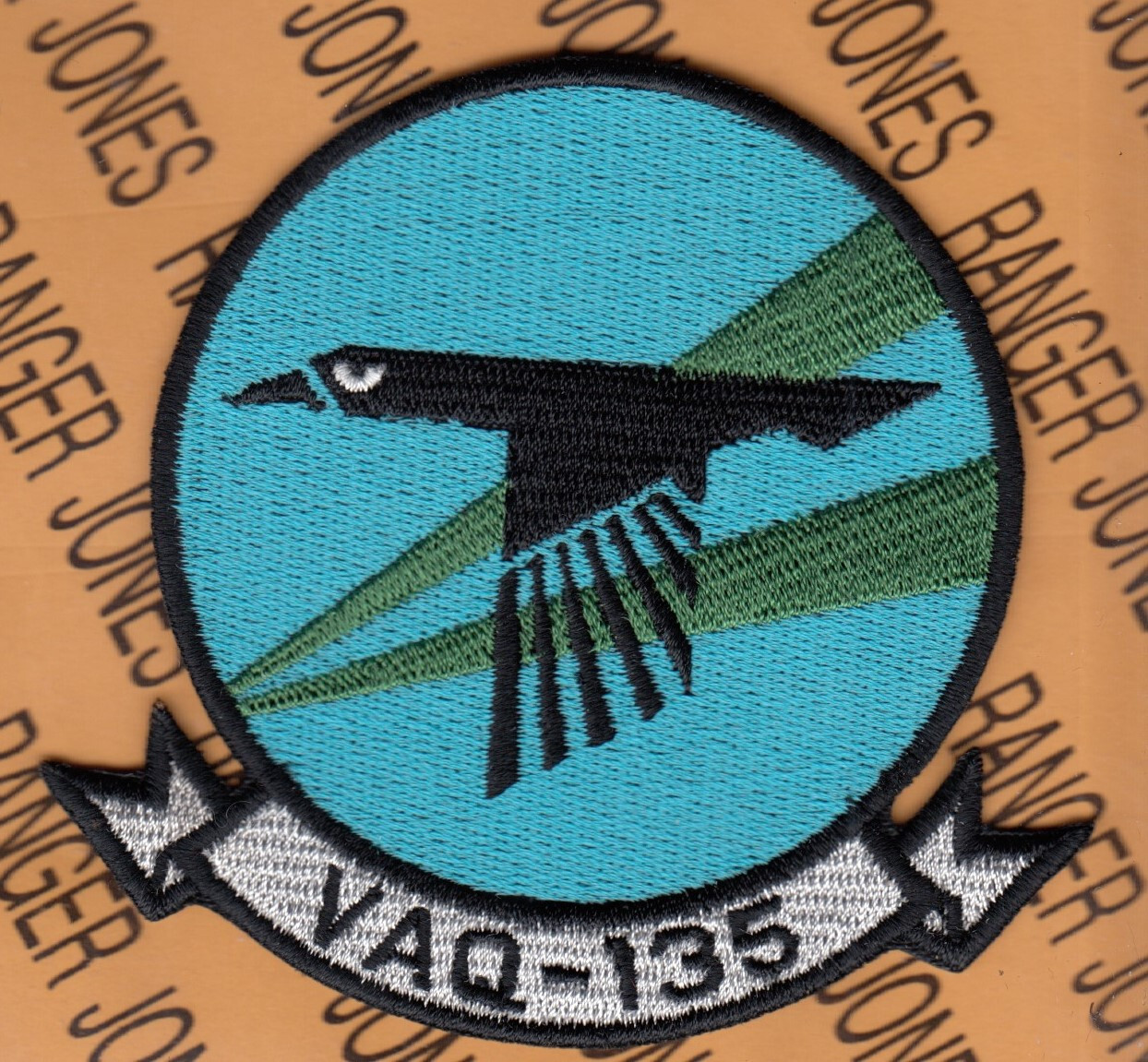 USN Navy Electronic Attack Sqdn VAQ-135 Black Ravens 4" jacket patch c ...