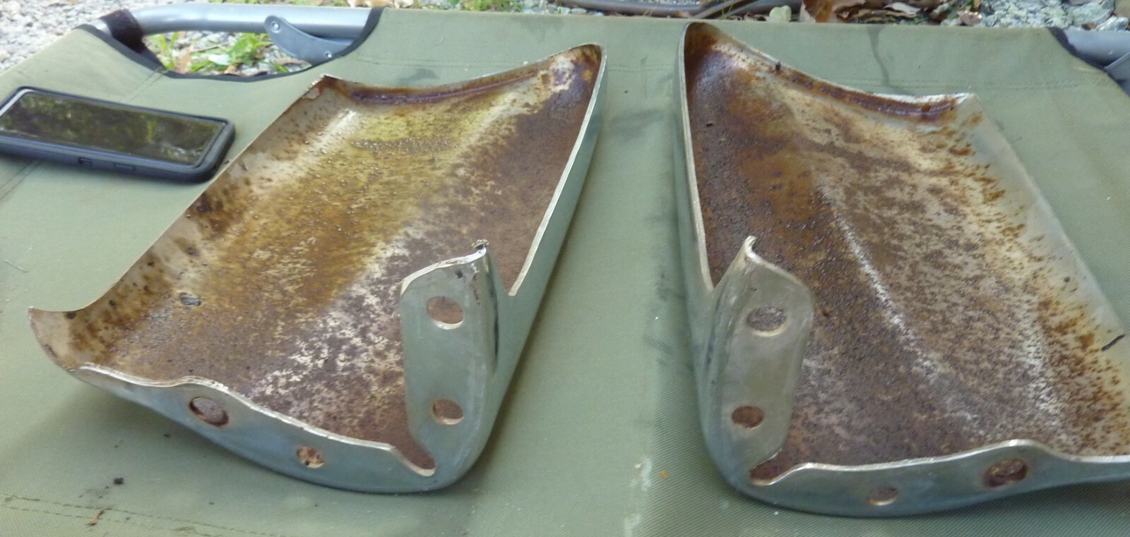 1957 57 Chrysler Imperial Rear Bumper Extensions Pair LH RH Left Right ...