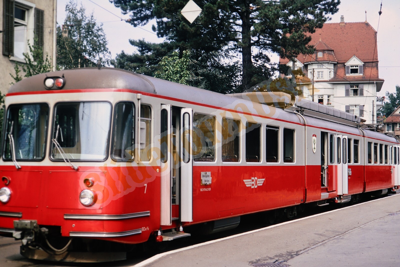Vtg 1972 Train Slide Dietikon Switzerland Trolley Car X3L053 | eBay