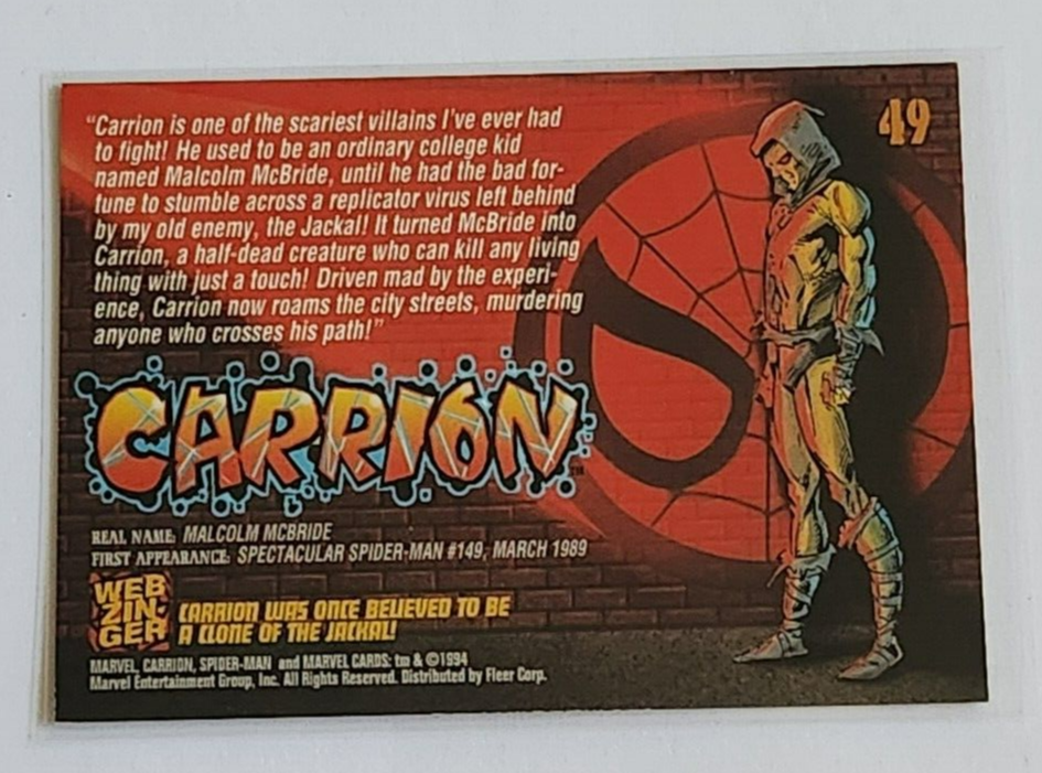1994 MARVEL CARRION ENEMIES CARD #49 | eBay