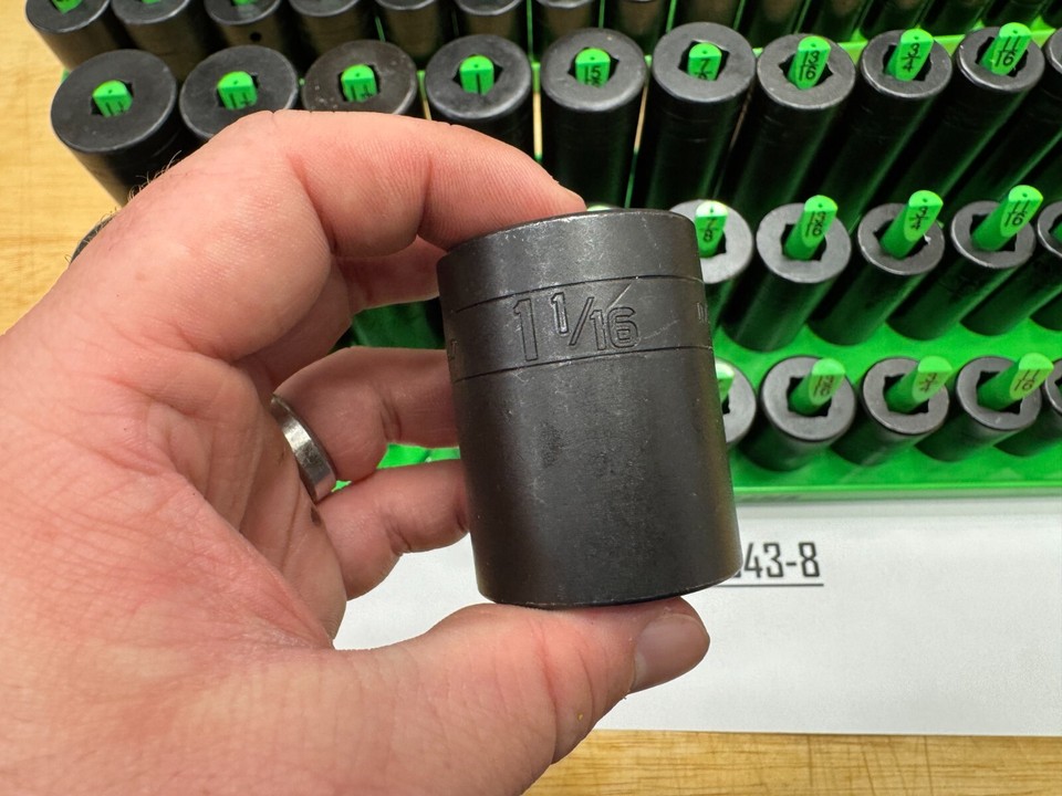 Snap-on Tools GREEN 96pc 1/2" Drive 6pt Impact Metric & SAE Master ...