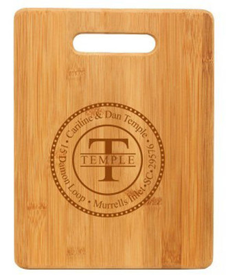 Cutting Board Custom Engraved Large Return Address Bamboo Cutting Board ...