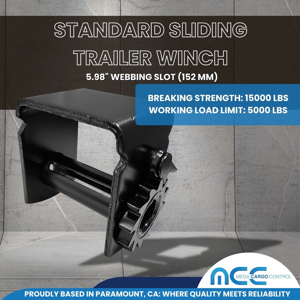 4 Pack Sliding Winch Flatbed Truck Trailer Winch for 2"- 4" Winch Strap ...