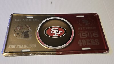 NEW SAN FRANCISCO 49ERS PREMIUM METAL AUTO TAG LICENSE PLATE NFL | eBay