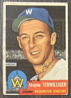 1953 Topps #159 Wayne Terwilliger Autographed Card | eBay