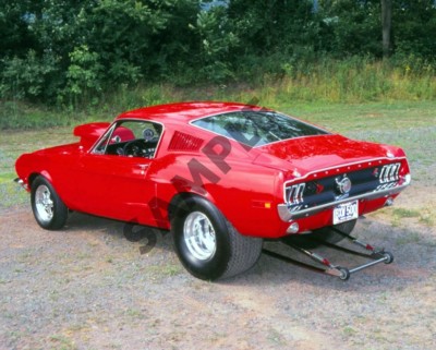 Pro Street '68 Mustang Fastback Hot Rod Car Drag Racing 8"x 10" Photo ...