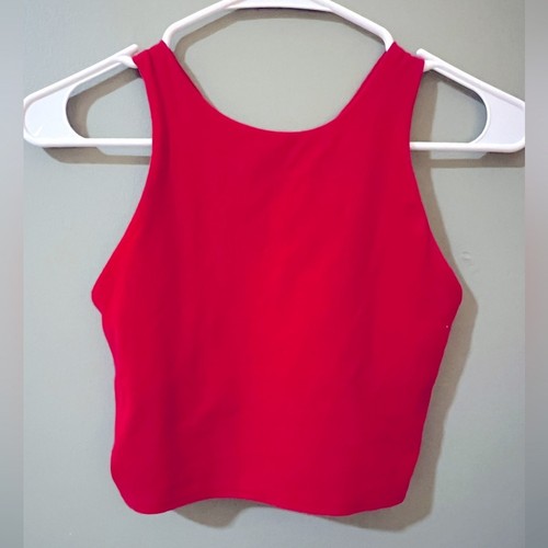 Athleta red athletic crop bra/tank size extra small yoga Pilates | eBay