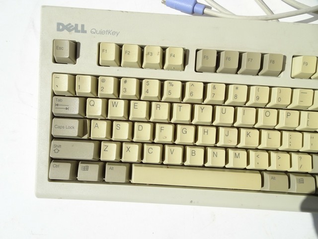 Vintage Dell QuietKey RT7D5JTW Black Wired Keyboard Ps2 for sale online ...