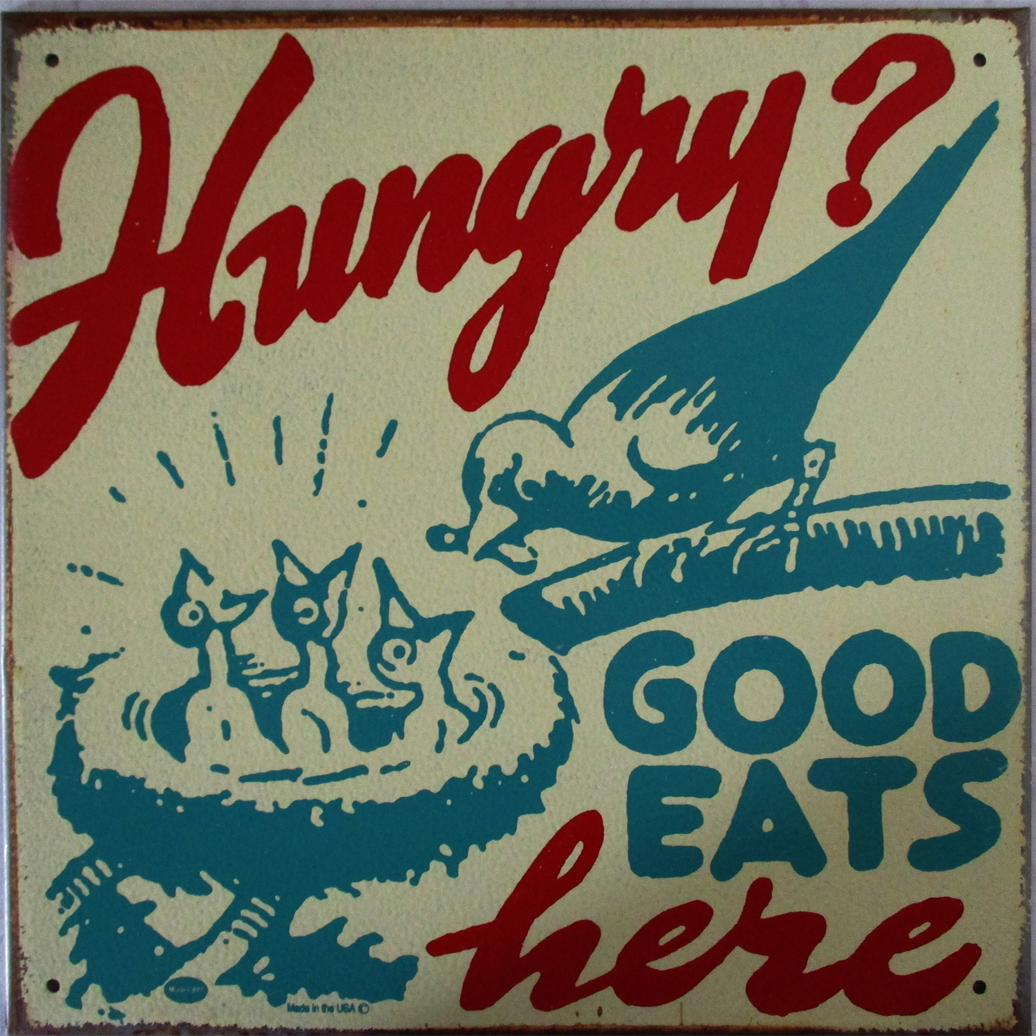 Hungry-Good Eats Here Rustic/Vintage Mummert Metal Sign | eBay