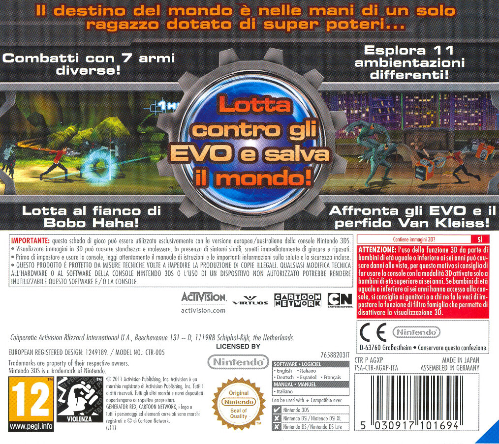 Generator Rex Agent De Providence Nintendo 3DS ACTIVISION BLIZZARD | eBay