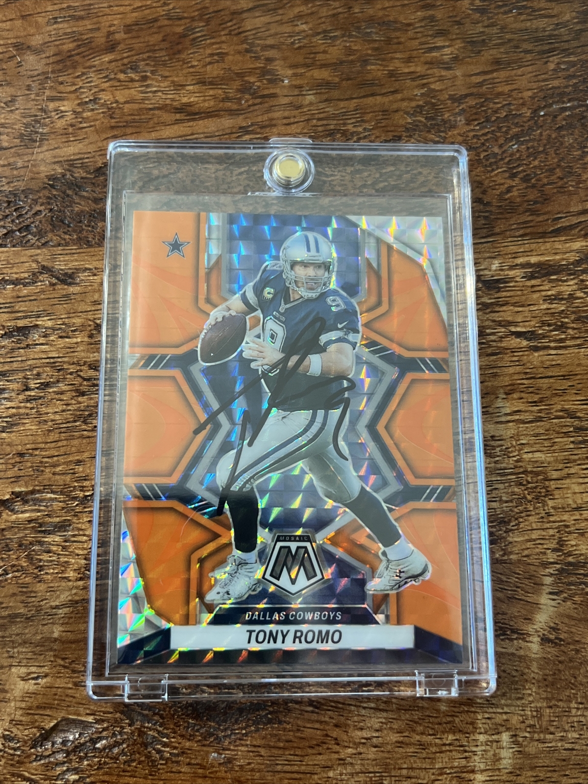 Tony Romo Autographed Signed Dallas Cowboys IP Mosaic Football Card JSA ...