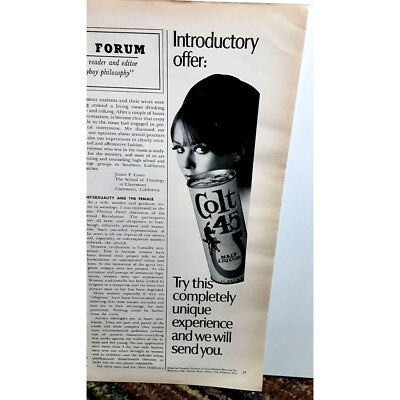 Vintage 1967 Colt 45 Malt Liquor Woman Ad Original epherma | eBay