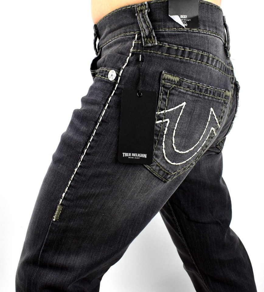 True Religion Men's Ricky Relaxed Straight Super T Jeans - 107508 | eBay