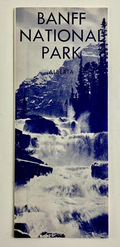 1964 Banff National Park Alberta Canada Vintage Official Govt Map Guide ...