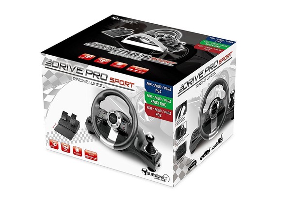 Subsonic Pro Sport Racing Wheel for Playstation 3/4 and Xbox One for ...